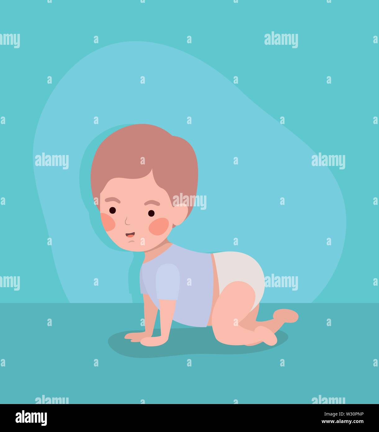 little baby boy crawling character Stock Vector Image & Art - Alamy