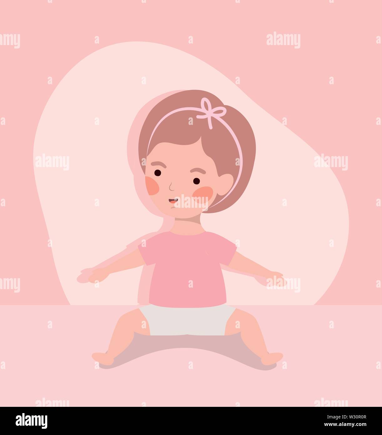 little baby girl cute character Stock Vector Image & Art - Alamy