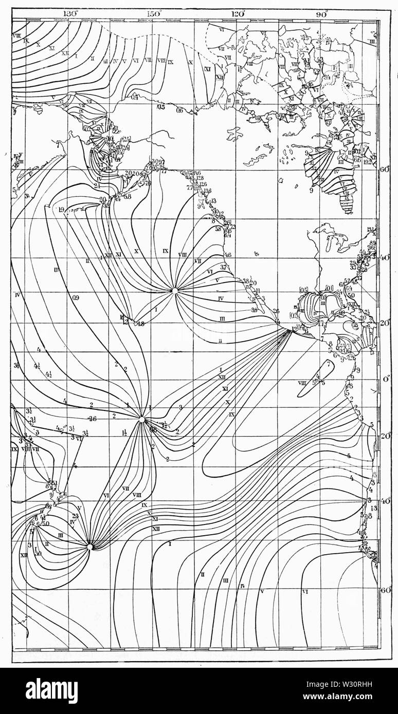 Cotidal lines hi-res stock photography and images - Alamy