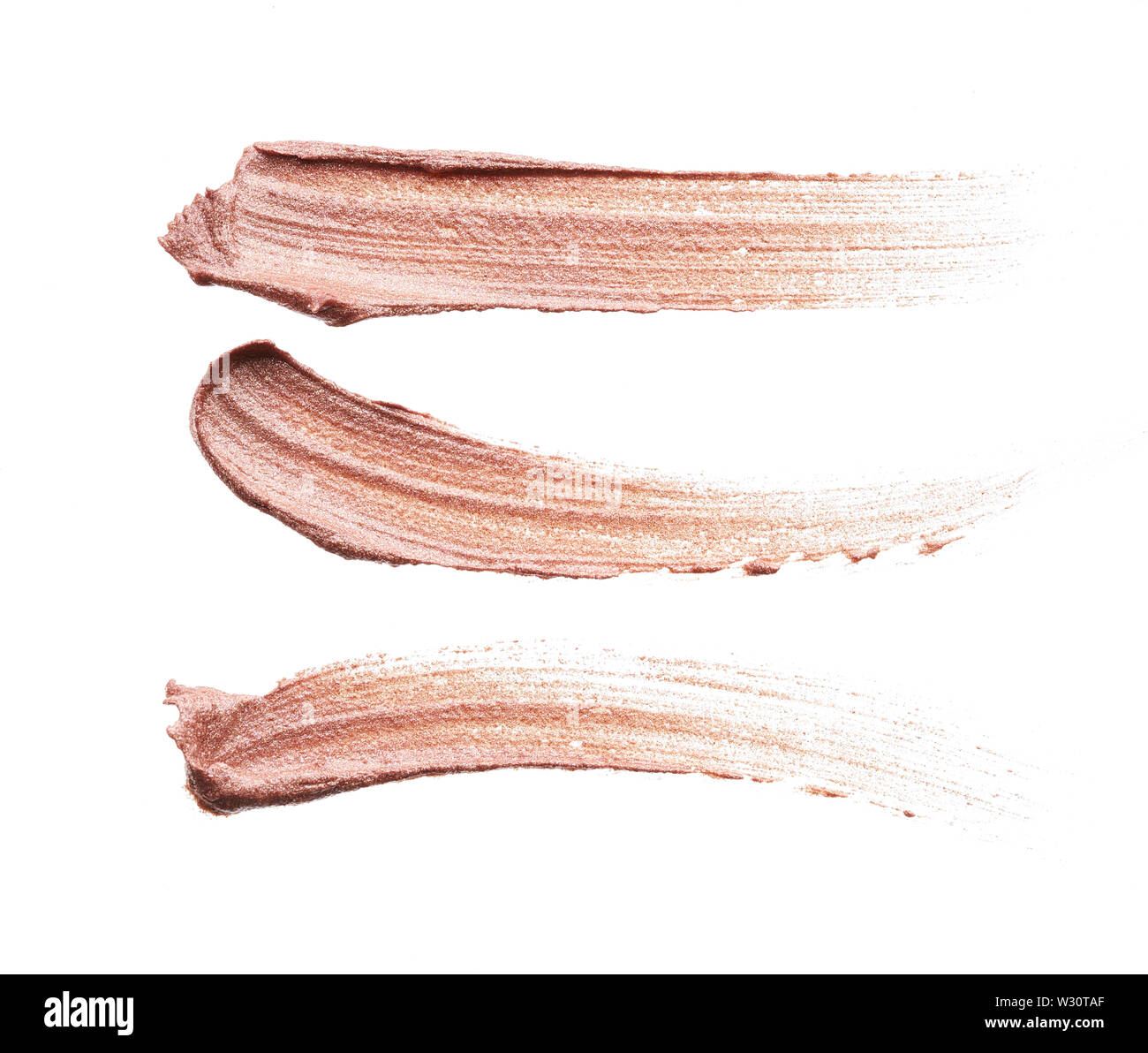 Gently beige strokes and texture of concealer isolated on white ...