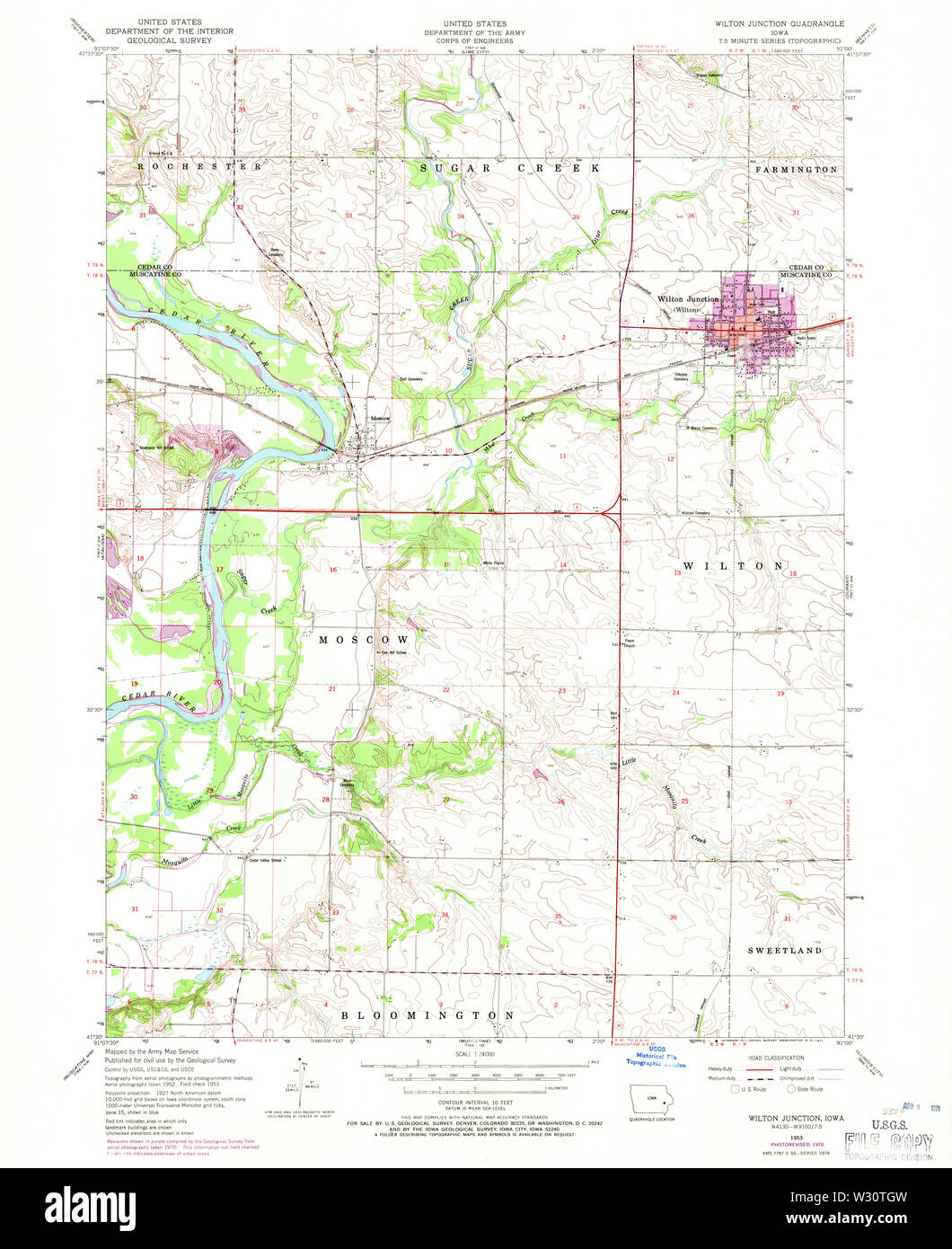 Iowa junction historical Cut Out Stock Images & Pictures - Alamy