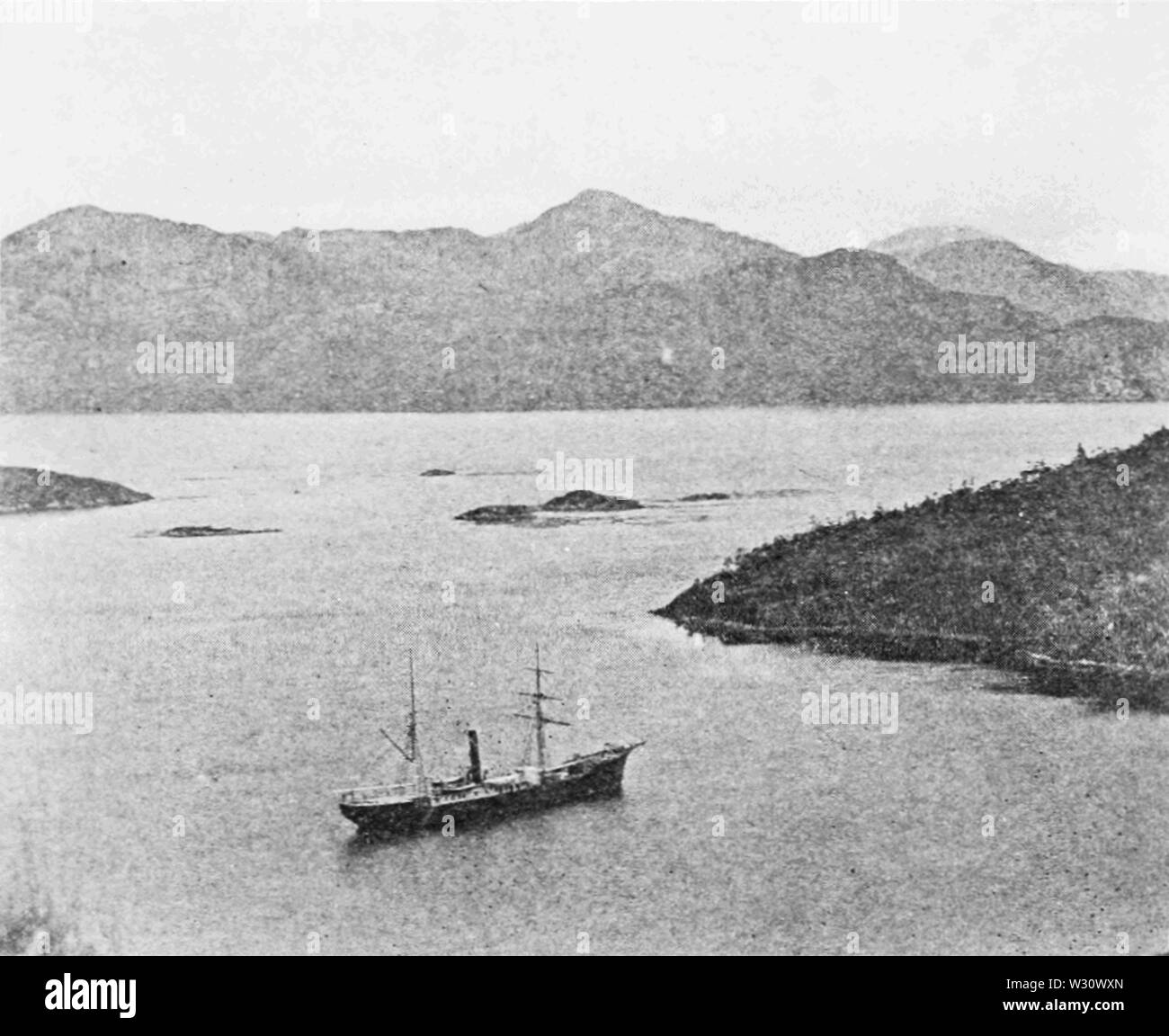 PSM V77 D012 Uss albatross in borja bay in the straits of magellan ...