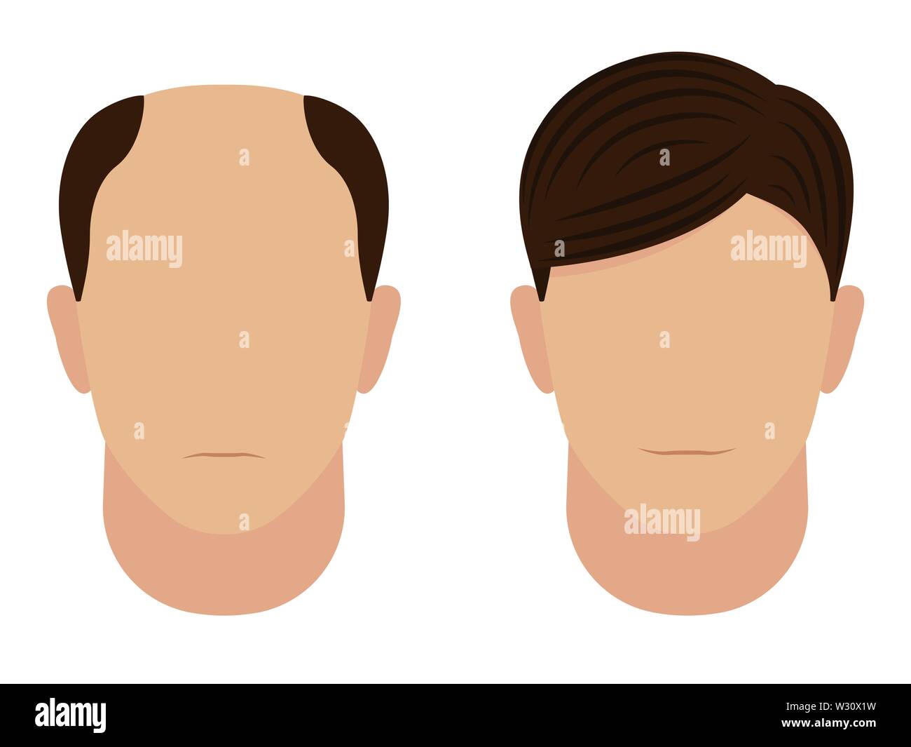 Face after before Cut Out Stock Images & Pictures - Alamy