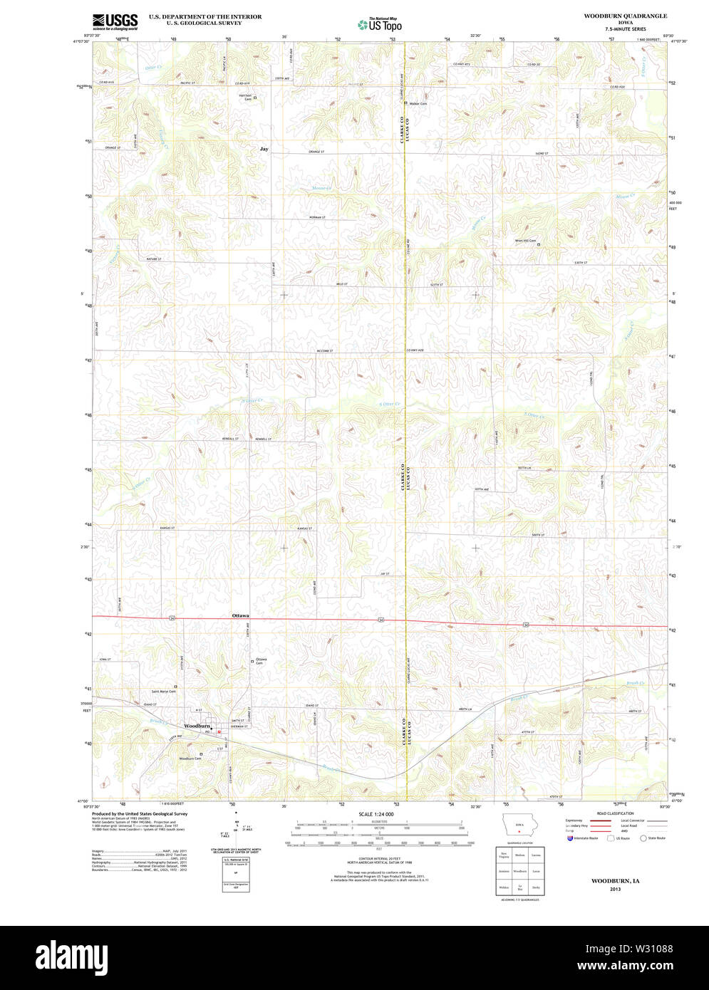 Map of woodburn Cut Out Stock Images & Pictures - Alamy