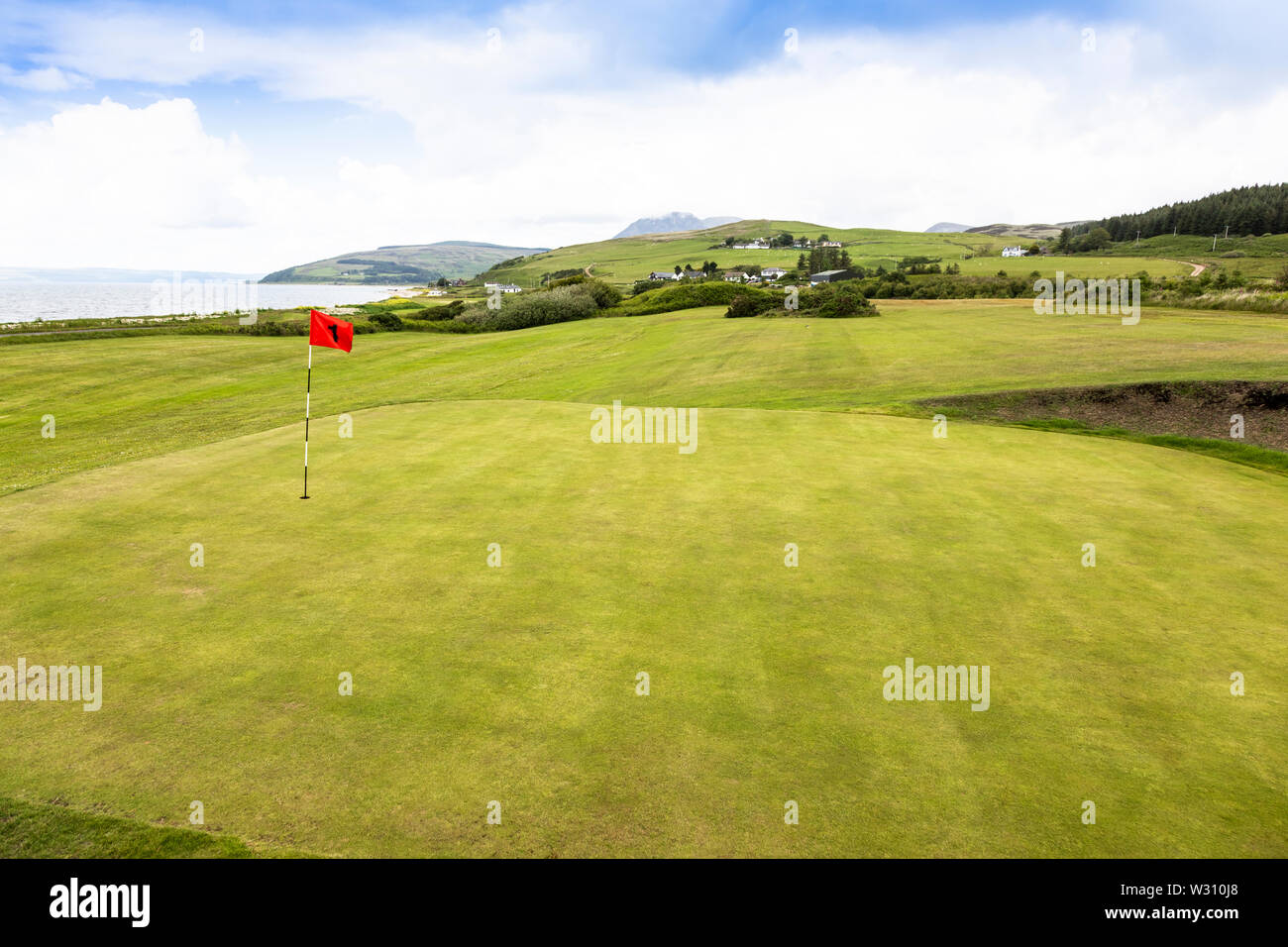 First putting green on Machrie Bay Golf Club, Machrie, Arran, Isle of ...