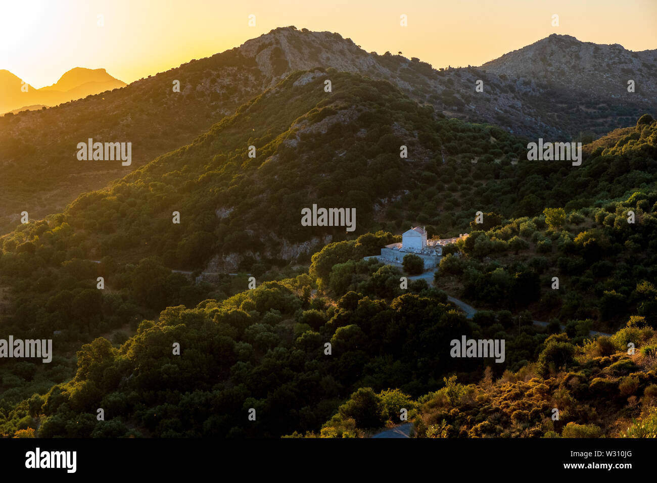 Chapel in Dikti mountain range at dawn, Crete Stock Photo - Alamy