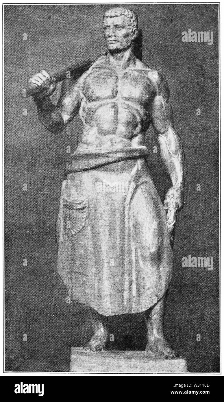 PSM V80 D126 Statue of the ideal german working man 1911 Stock Photo ...