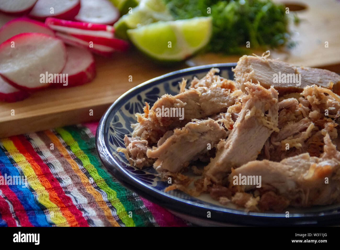 Carnitas-Pork Carnitas, plate of traditional carnitas of Puebla Stock ...