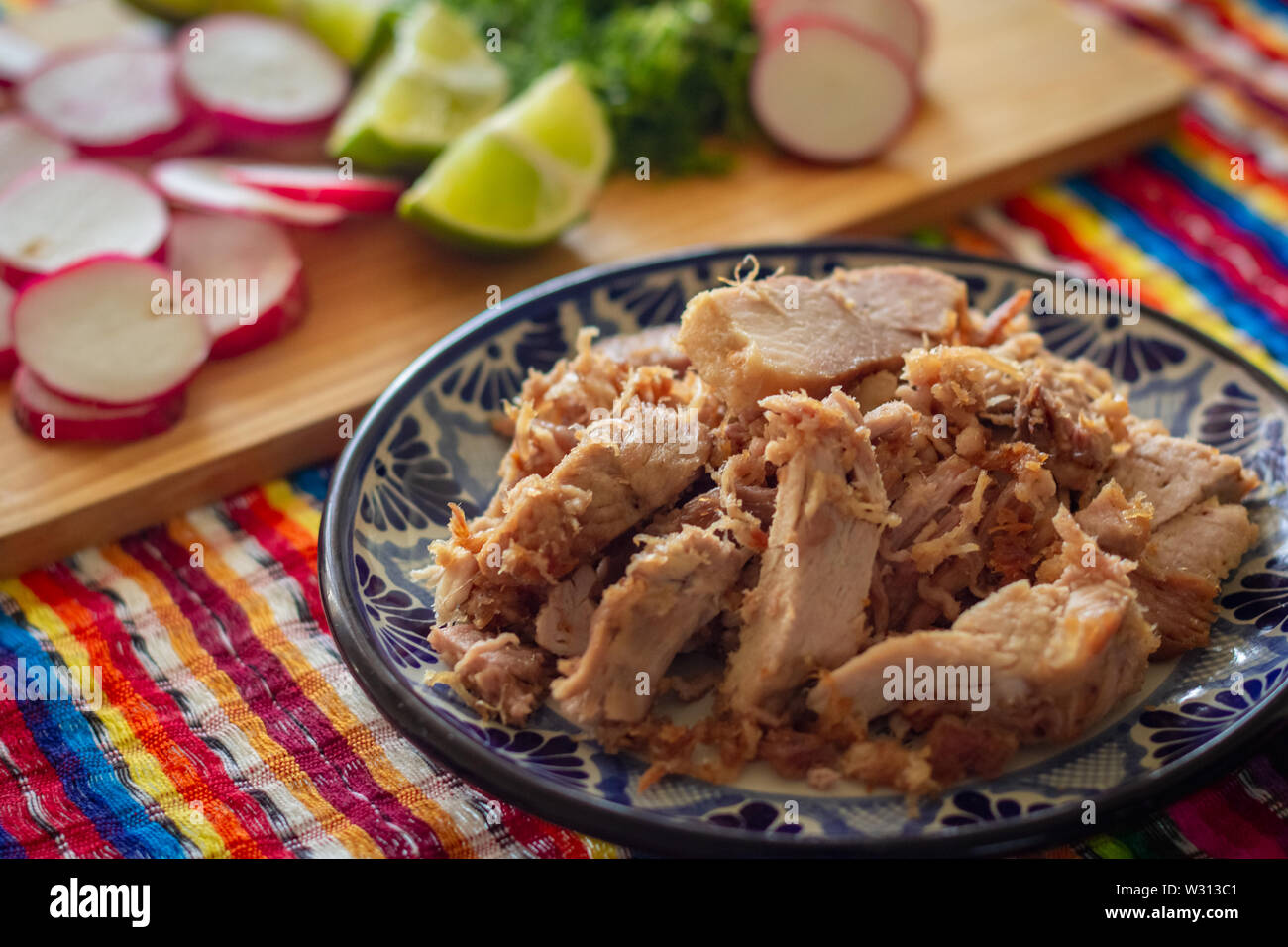 Carnitas-Pork Carnitas, plate of traditional carnitas of Puebla Stock ...