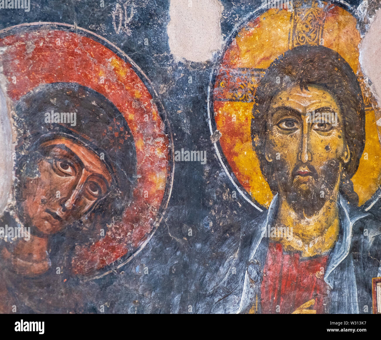 Byzantine frescoes in Panagia Kera church, Kritsa Stock Photo - Alamy