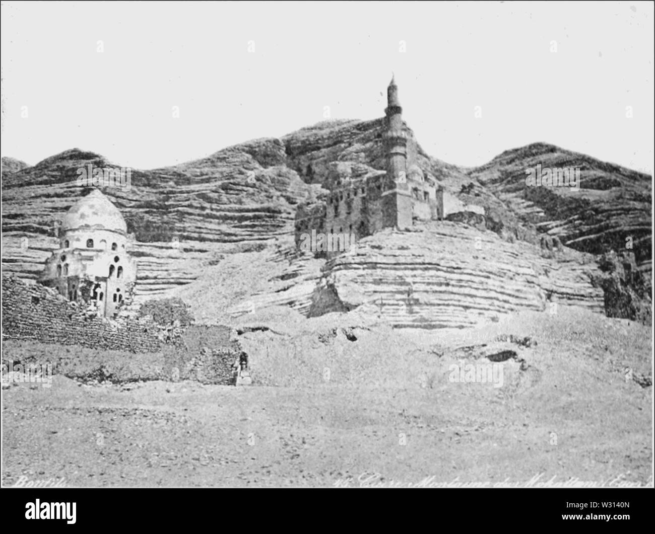 PSM V82 D473 Wind engraved cliffs of the mokattam hills near cairo ...