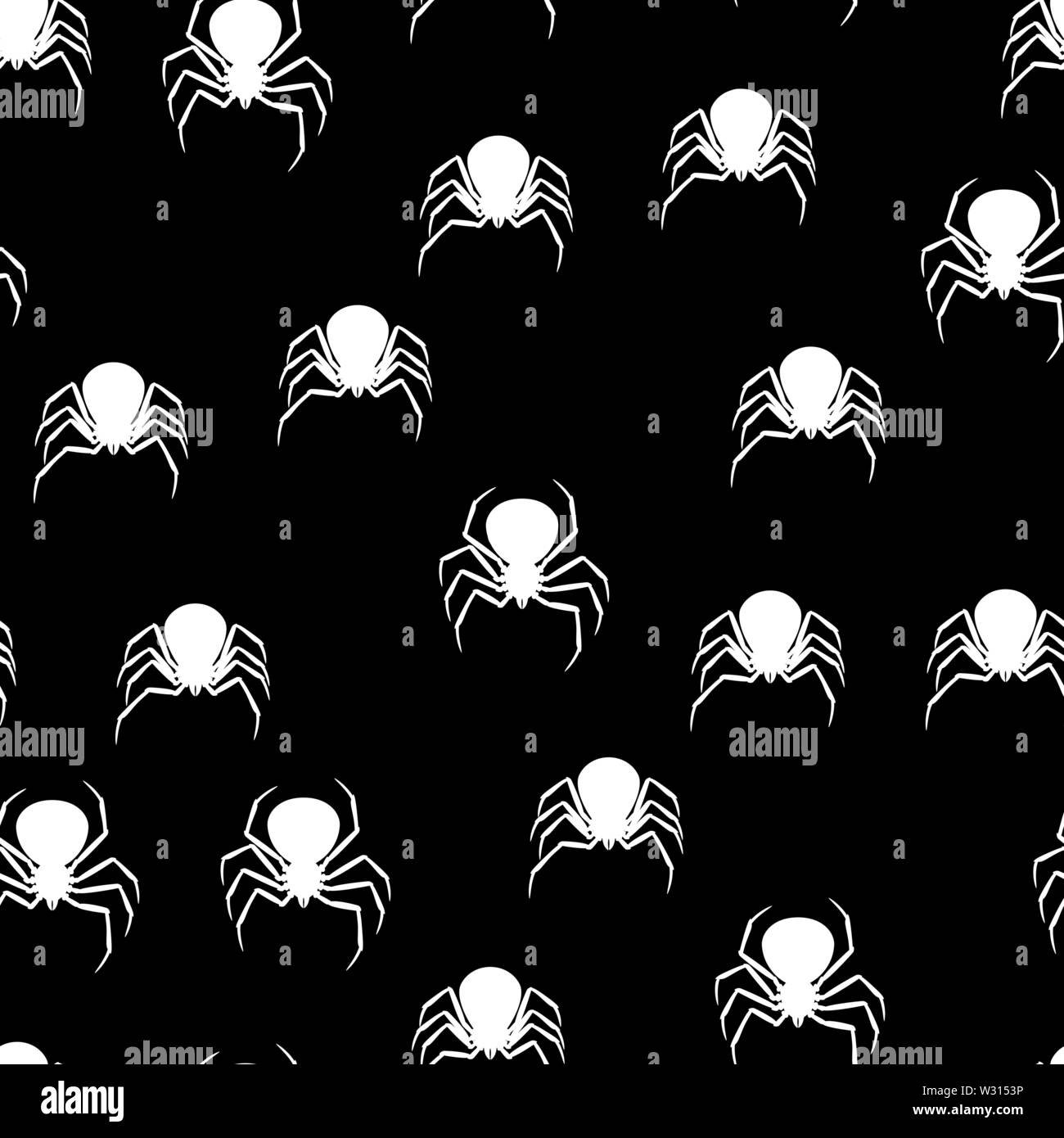 Seamless pattern with black widow spiders Stock Vector Image & Art - Alamy