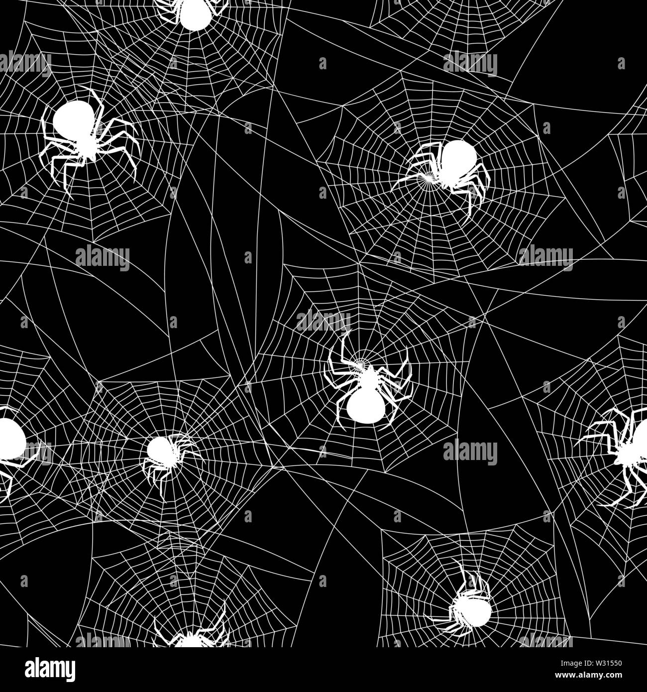 Seamless pattern with black widow spiders Stock Vector Image & Art - Alamy