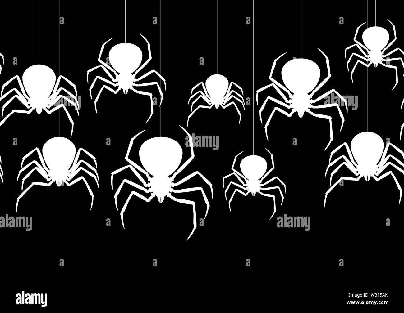 Seamless pattern with black widow spiders Stock Vector Image & Art - Alamy