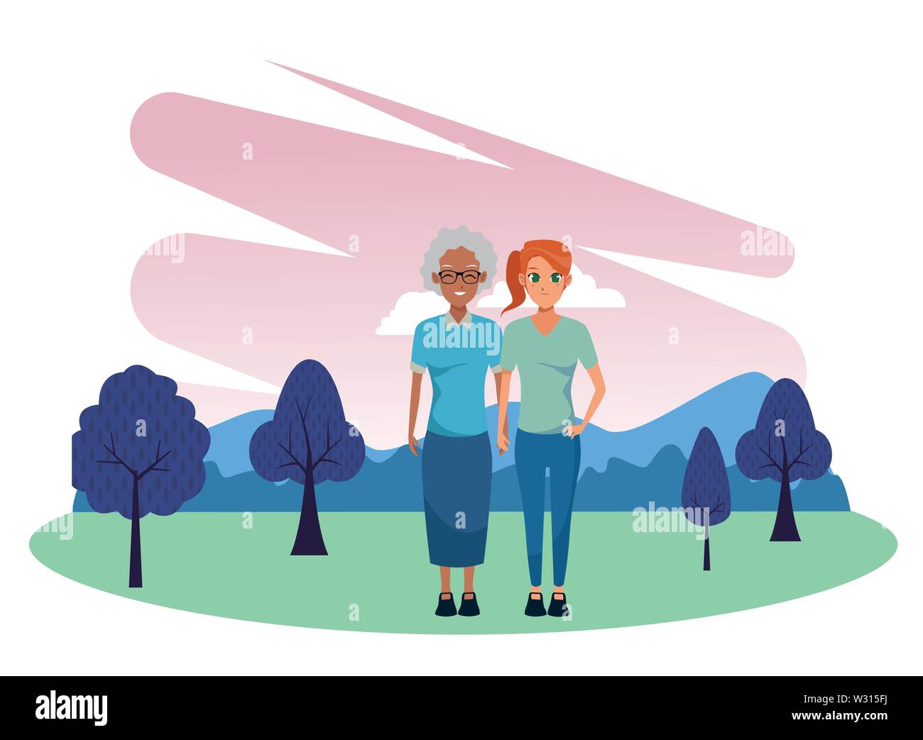 Happy single mom daughter Cut Out Stock Images & Pictures - Alamy