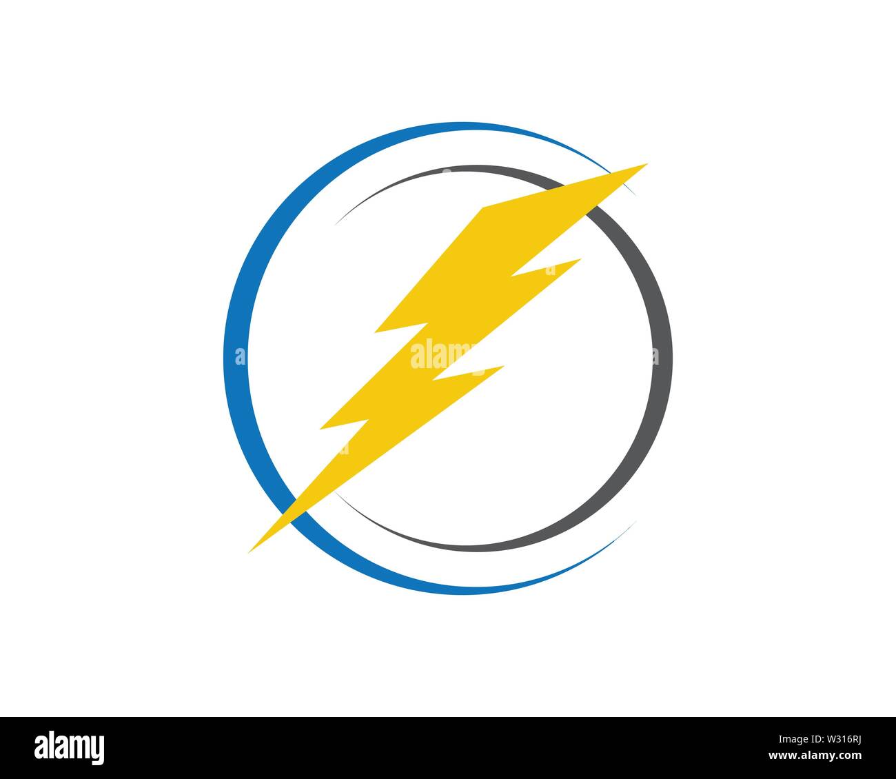 Lightning Logo Template vector icon illustration design Stock Photo - Alamy