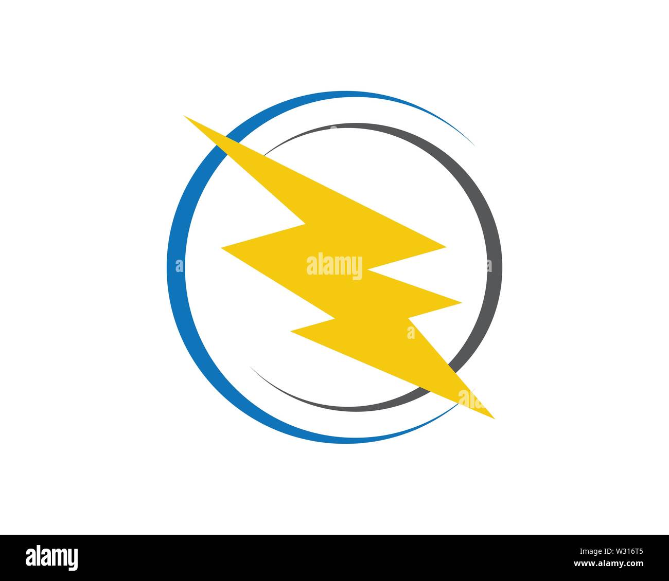 Lightning Logo Template vector icon illustration design Stock Photo - Alamy