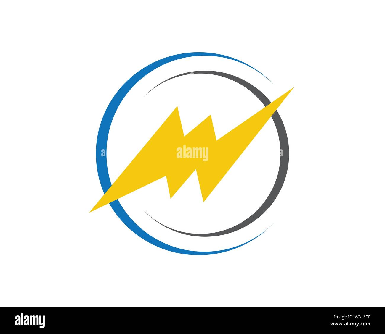 Lightning Logo Template vector icon illustration design Stock Photo - Alamy