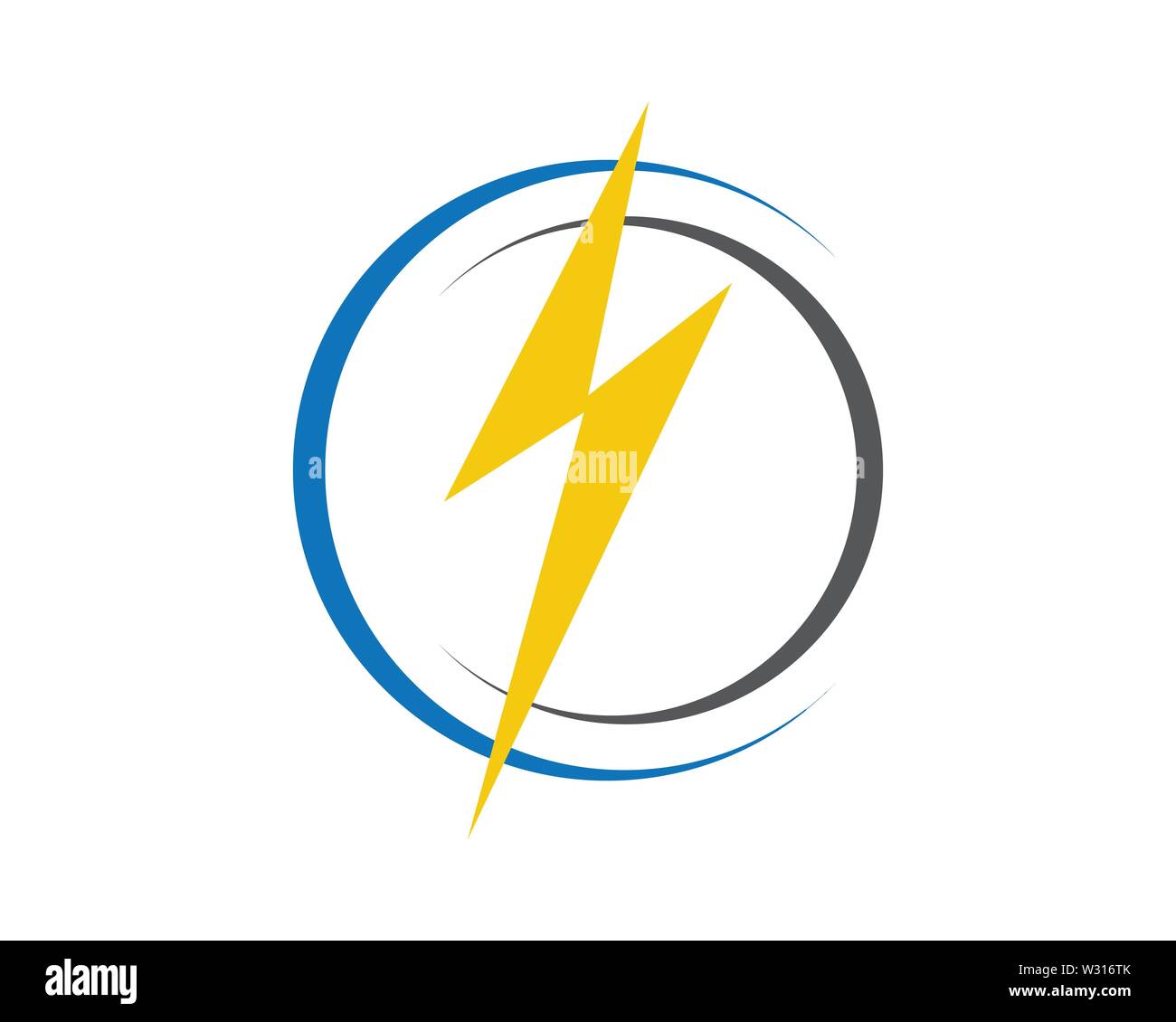 Lightning Logo Template vector icon illustration design Stock Photo - Alamy