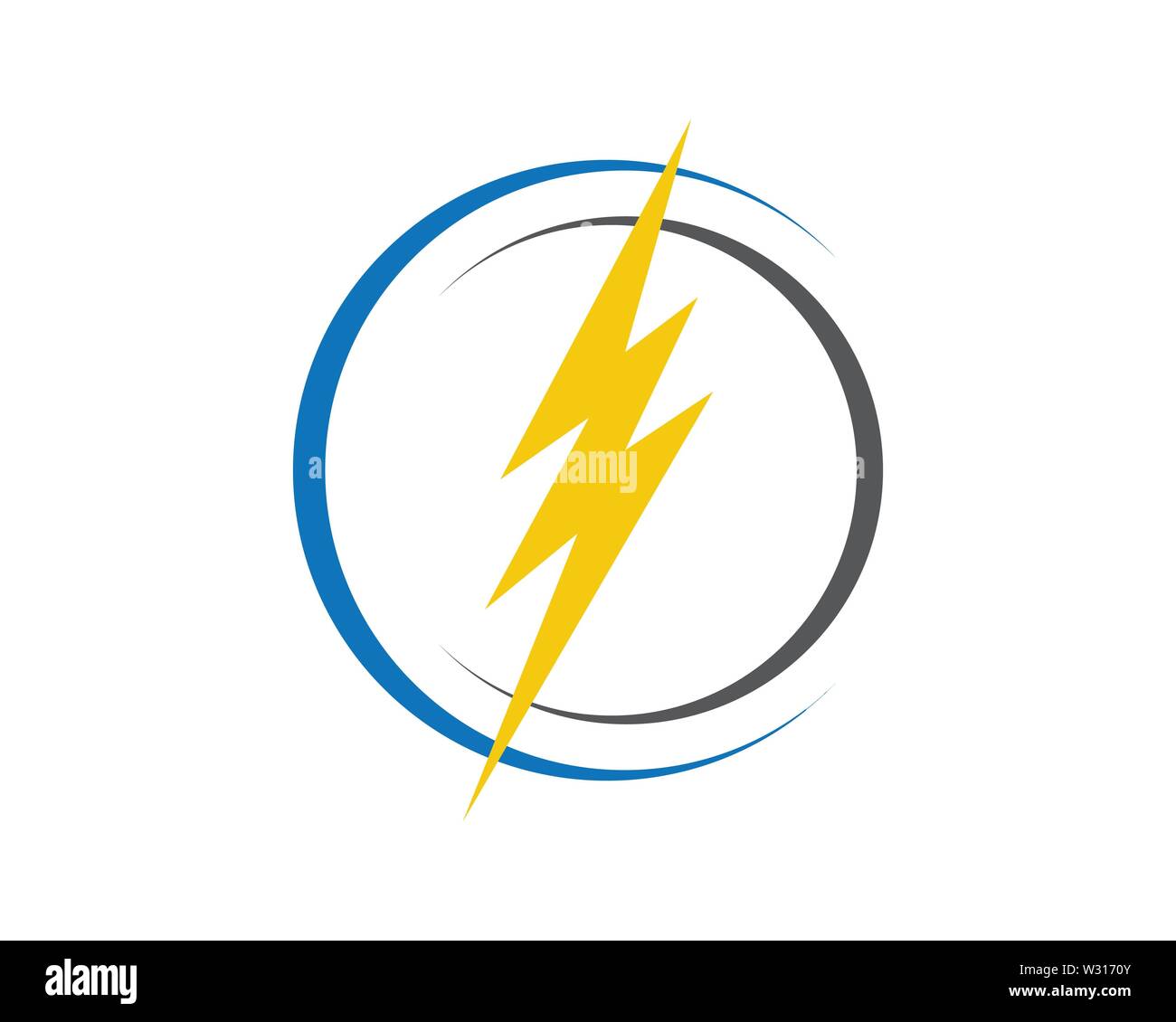 Lightning Logo Template vector icon illustration design Stock Photo - Alamy