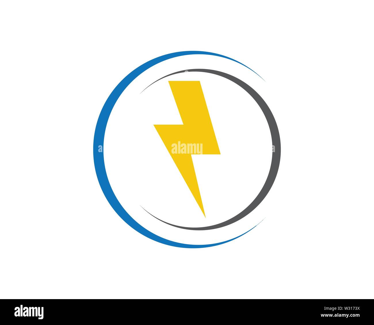 Lightning Logo Template vector icon illustration design Stock Photo - Alamy