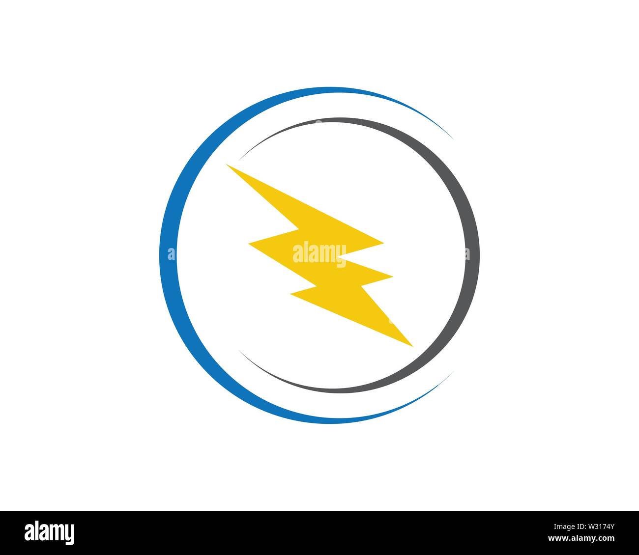 Lightning Logo Template vector icon illustration design Stock Photo - Alamy