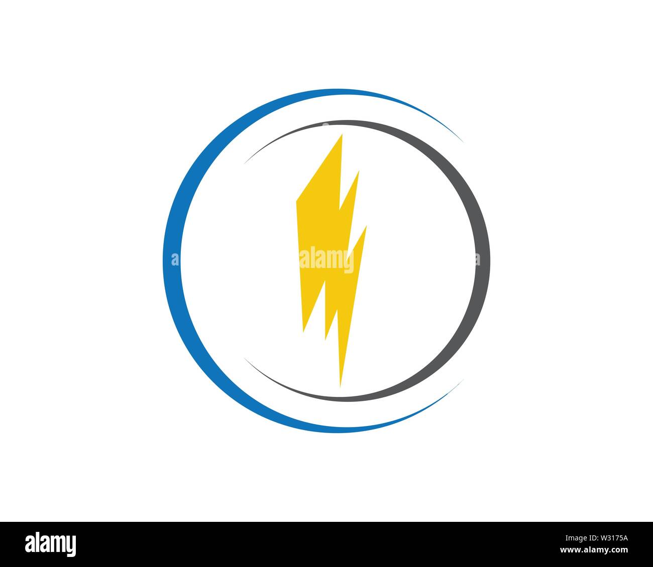 Lightning Logo Template vector icon illustration design Stock Photo - Alamy