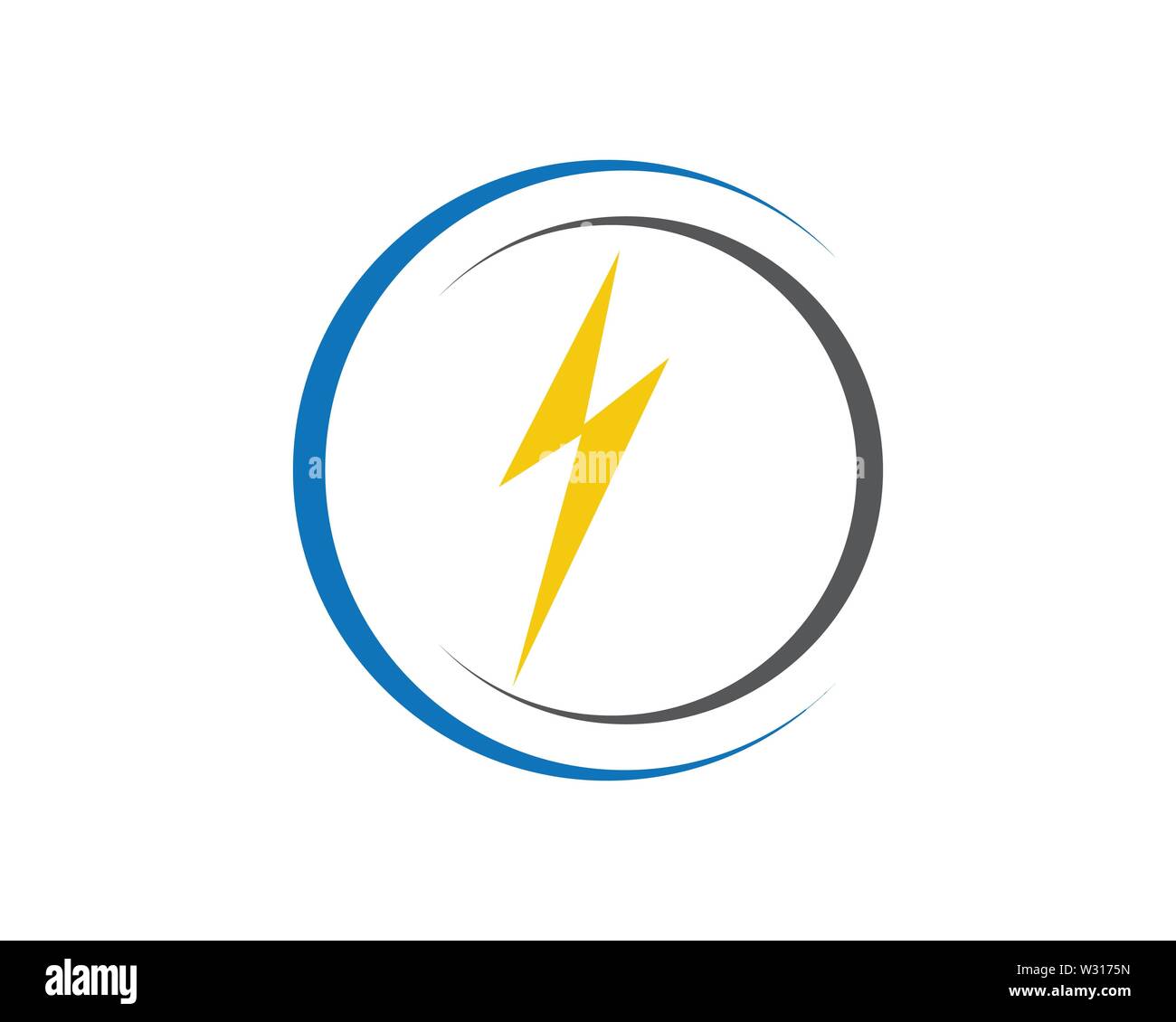 Lightning Logo Template vector icon illustration design Stock Photo - Alamy