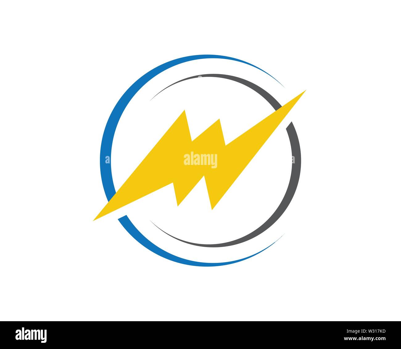 Lightning Logo Template vector icon illustration design Stock Photo - Alamy