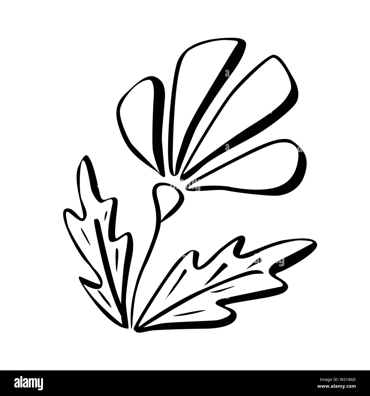 Flower ink art Cut Out Stock Images & Pictures - Alamy