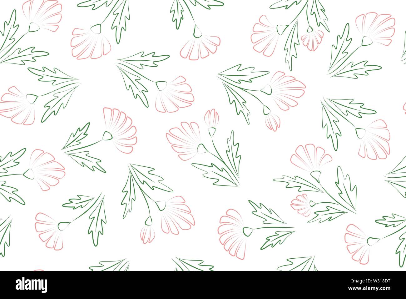 flowers seamless pattern Stock Vector Image & Art - Alamy