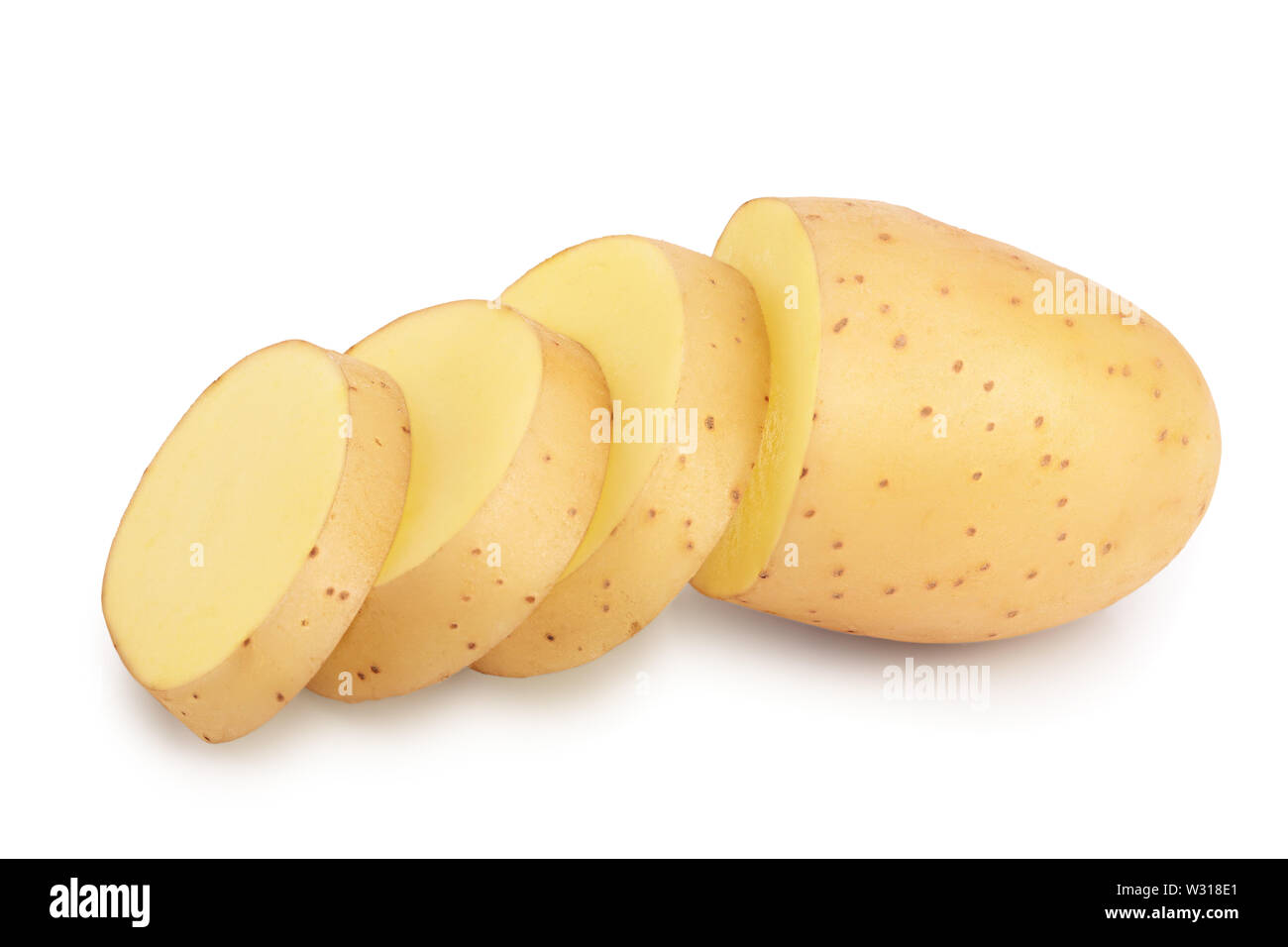 Young potato isolated on white background. Harvest new Stock Photo - Alamy