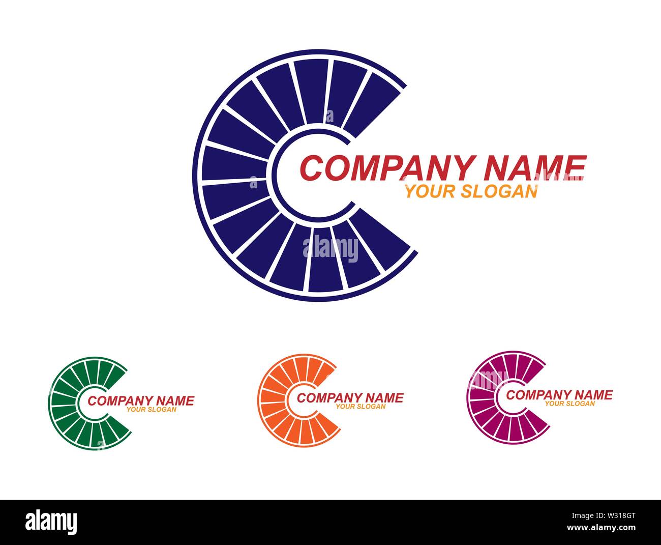 template for company logo. Flat simple design Stock Vector Image & Art ...