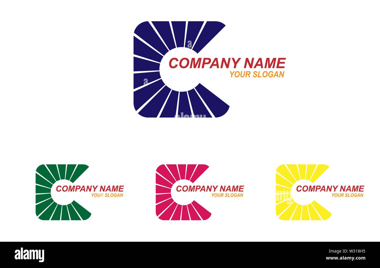 template for company logo. Flat simple design Stock Vector Image & Art ...