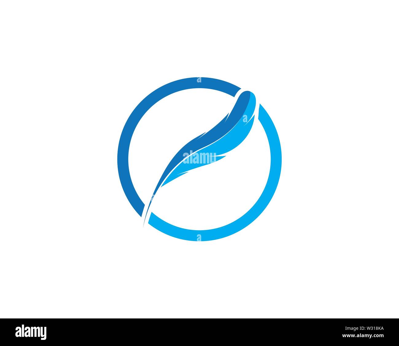 Feather writing logo template hi-res stock photography and images - Alamy