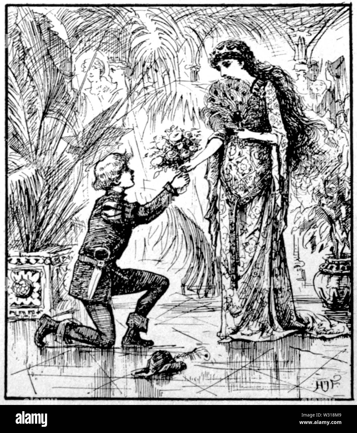 Page 8 illustration in The Red Fairy Book (1890 Stock Photo - Alamy