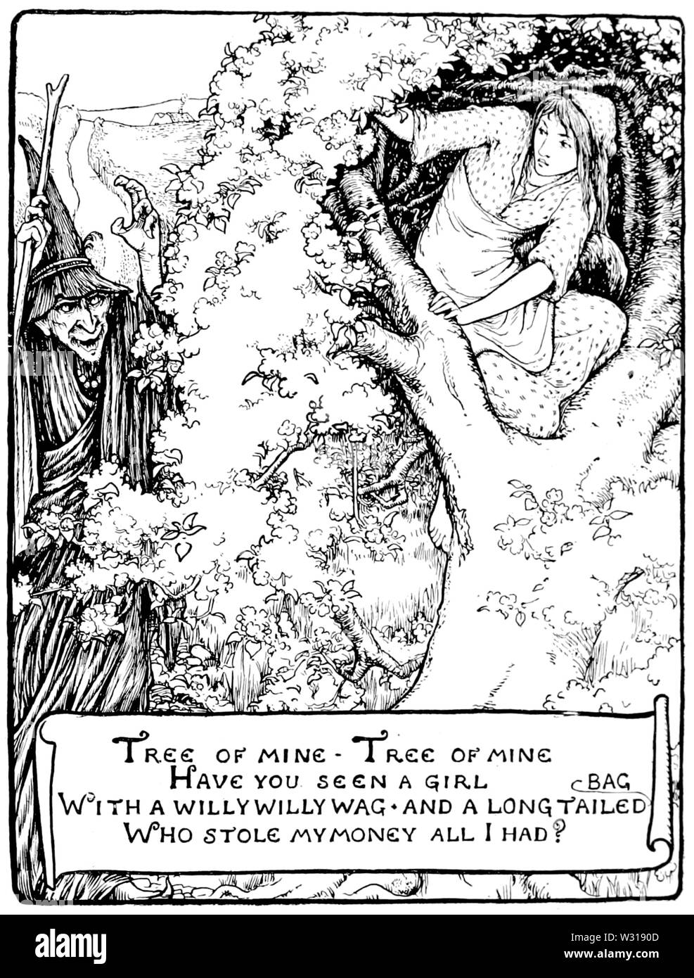 Page facing 96 illustration in More English Fairy Tales Stock Photo - Alamy