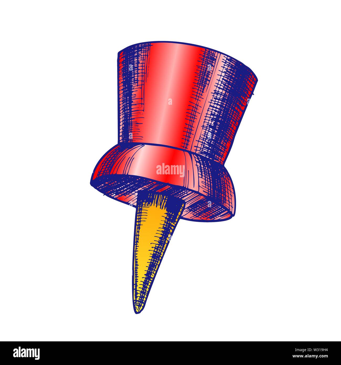 Color Thumbtack Push Pin Office Business Tool Vector Stock Vector Image ...