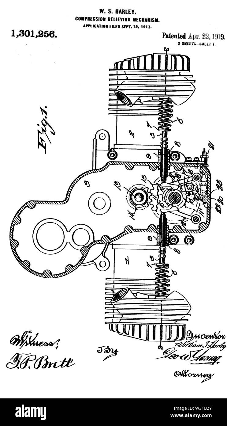 Patent 1301256 Compression Relieving Mechanism Fig 1 Stock Photo - Alamy