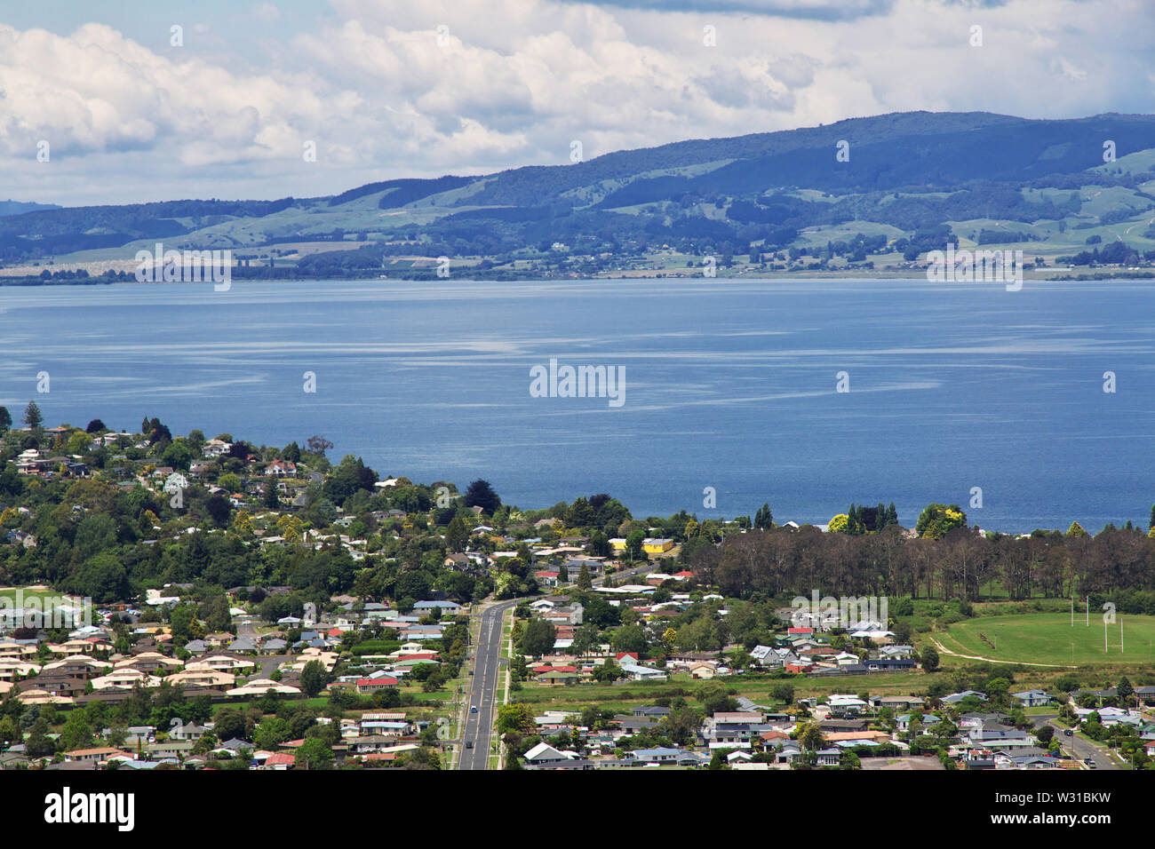 Rotorua city by the lake, New Zealand Stock Photo - Alamy