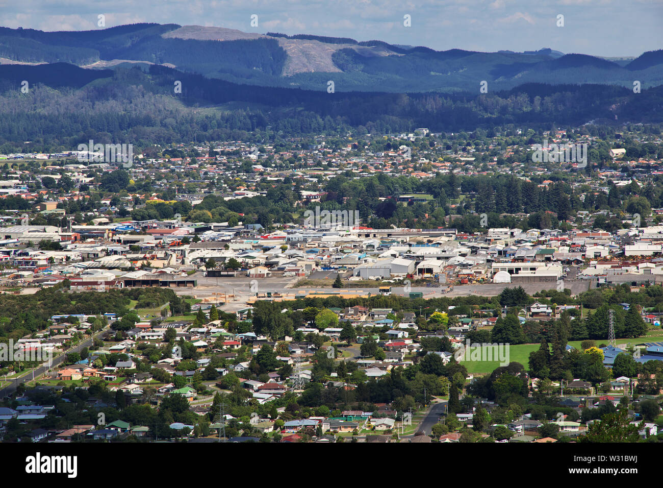 Rotorua city by the lake, New Zealand Stock Photo - Alamy