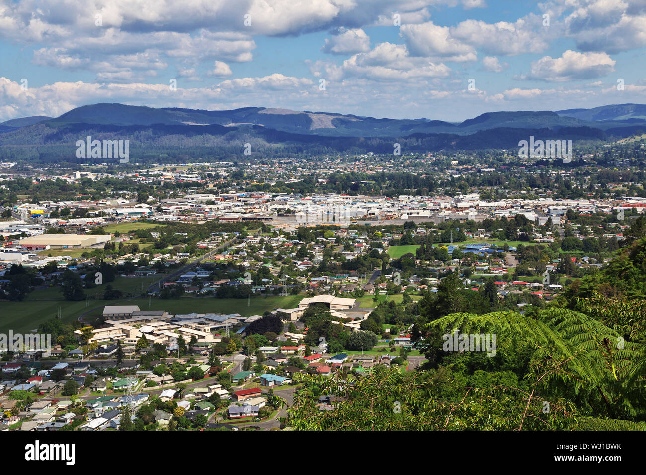 Rotorua city by the lake, New Zealand Stock Photo - Alamy