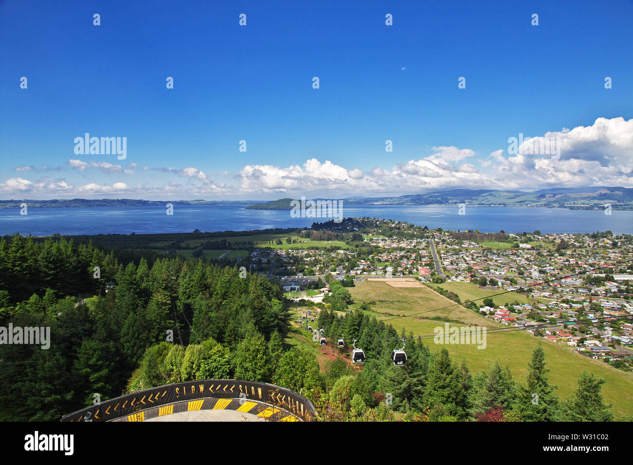 Rotorua city by the lake, New Zealand Stock Photo - Alamy
