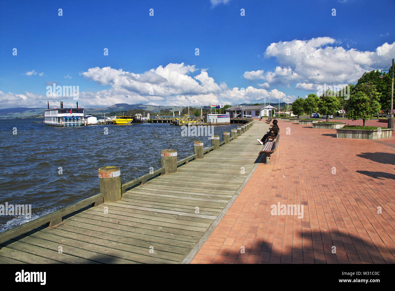 Rotorua city by the lake, New Zealand Stock Photo - Alamy