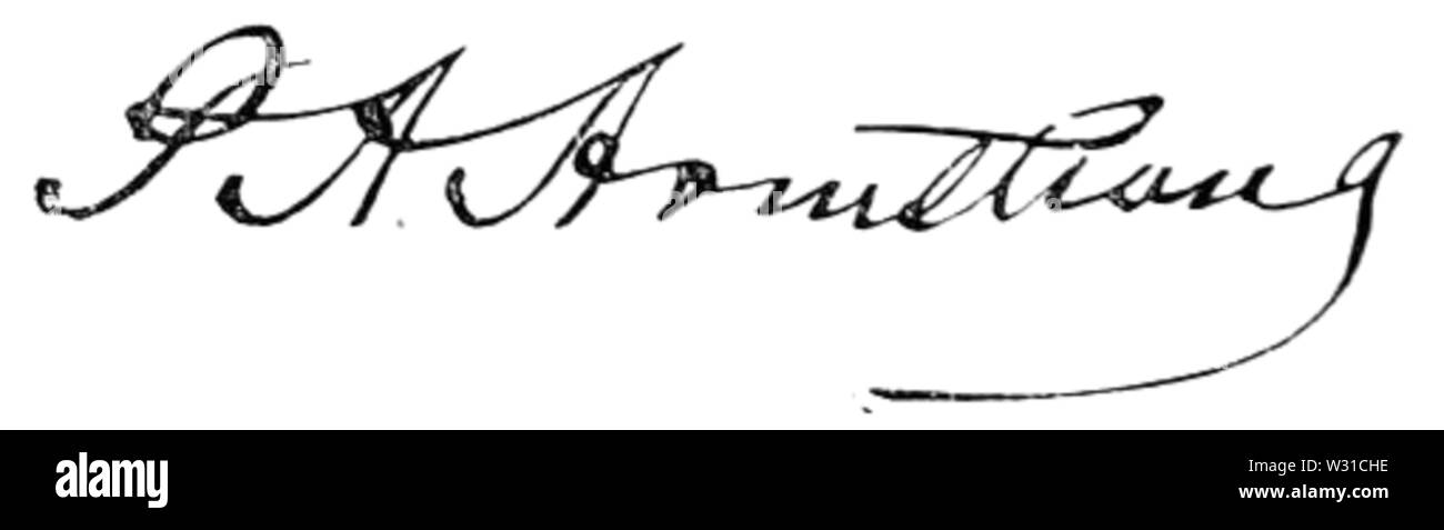 Perry Armstrong Signature Stock Photo - Alamy