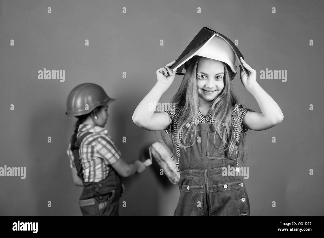 Repaint walls. Move in new apartment. Children sisters run renovation ...