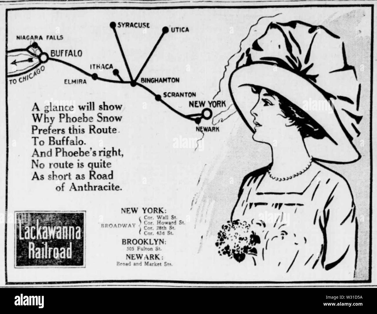 Phoebe Snow ad 1911 Stock Photo - Alamy