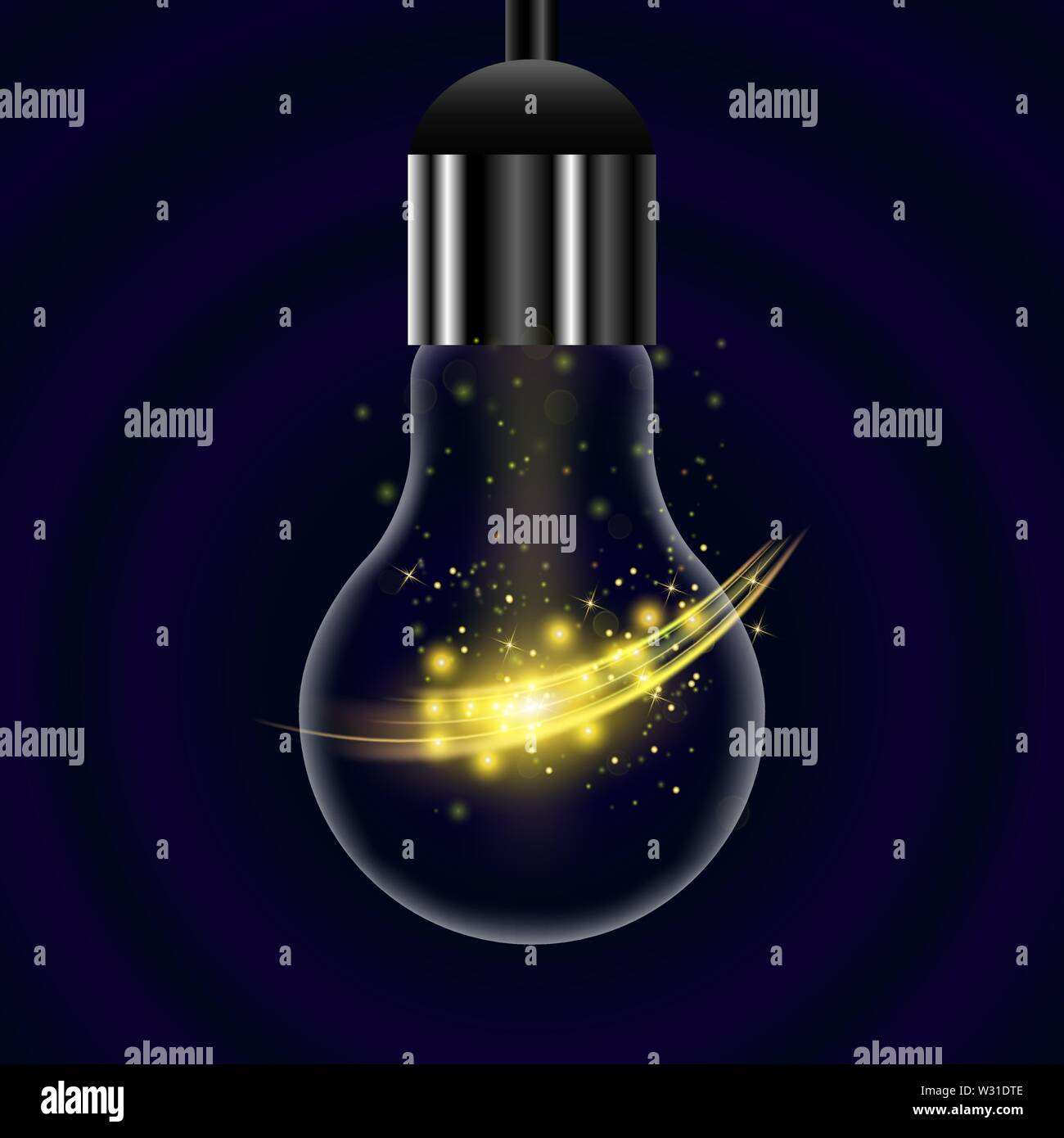 Blue line light bulb icon Stock Vector Images - Alamy