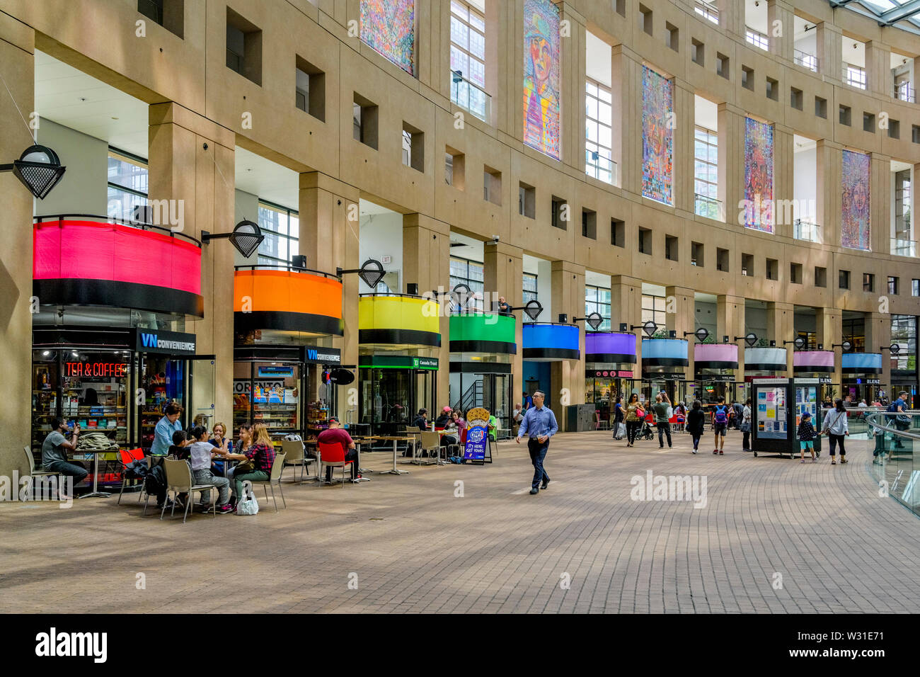 Library Square courtyard, Central Library, Vancouver, British Columbia ...