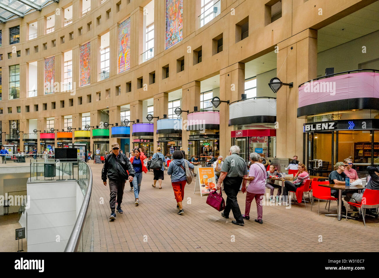 Library Square courtyard, Central Library, Vancouver, British Columbia ...